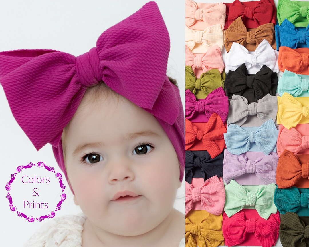 Big Bow Headwrap, Baby Headband, Top Knot Headbands Head Wraps, Over ...