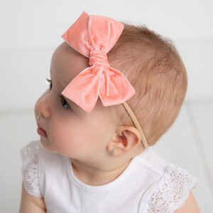 Velvet Hair Bows, Velvet Baby Bow, Velvet Bows, Baby Girl Bows, Velvet ...