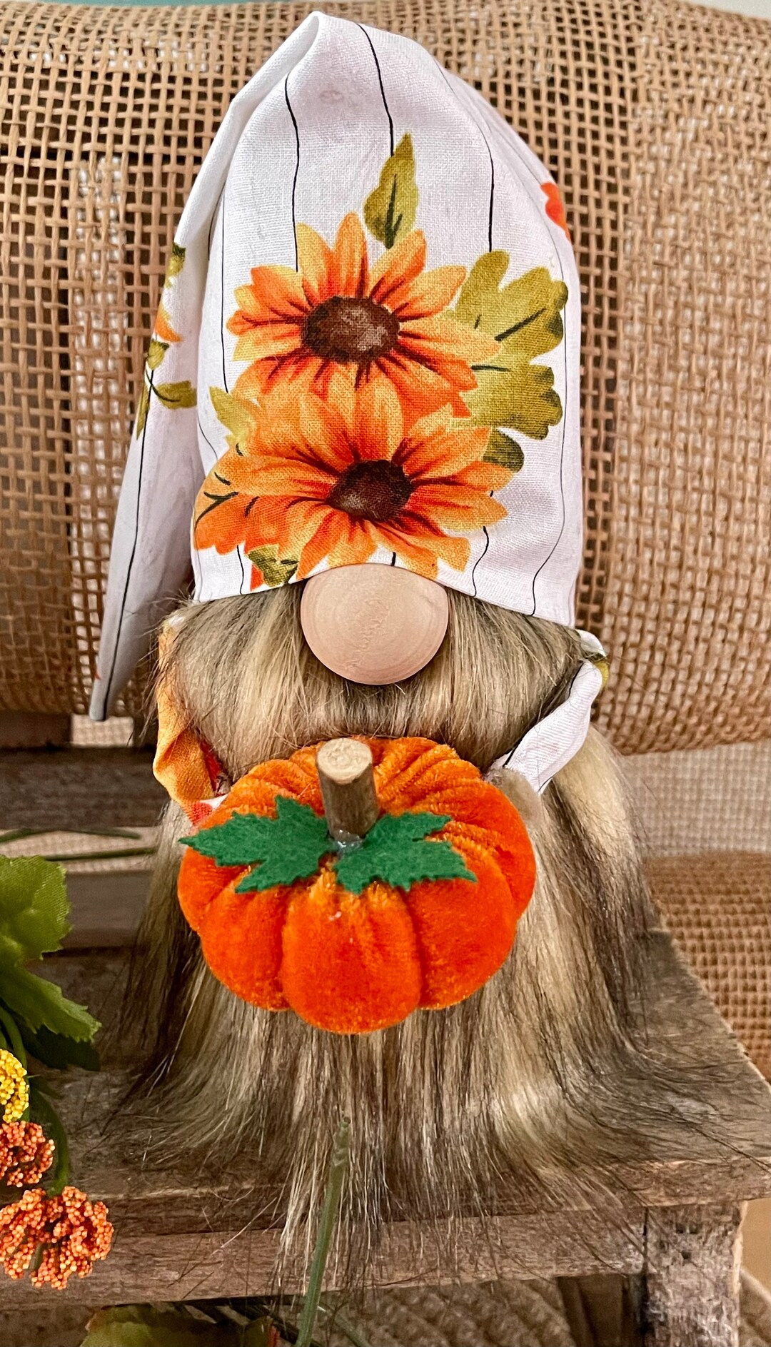 Fall Gnome, Autumn Gnome, Pumpkin Gnome, Tomte, Nisse, Plaid Gnome ...