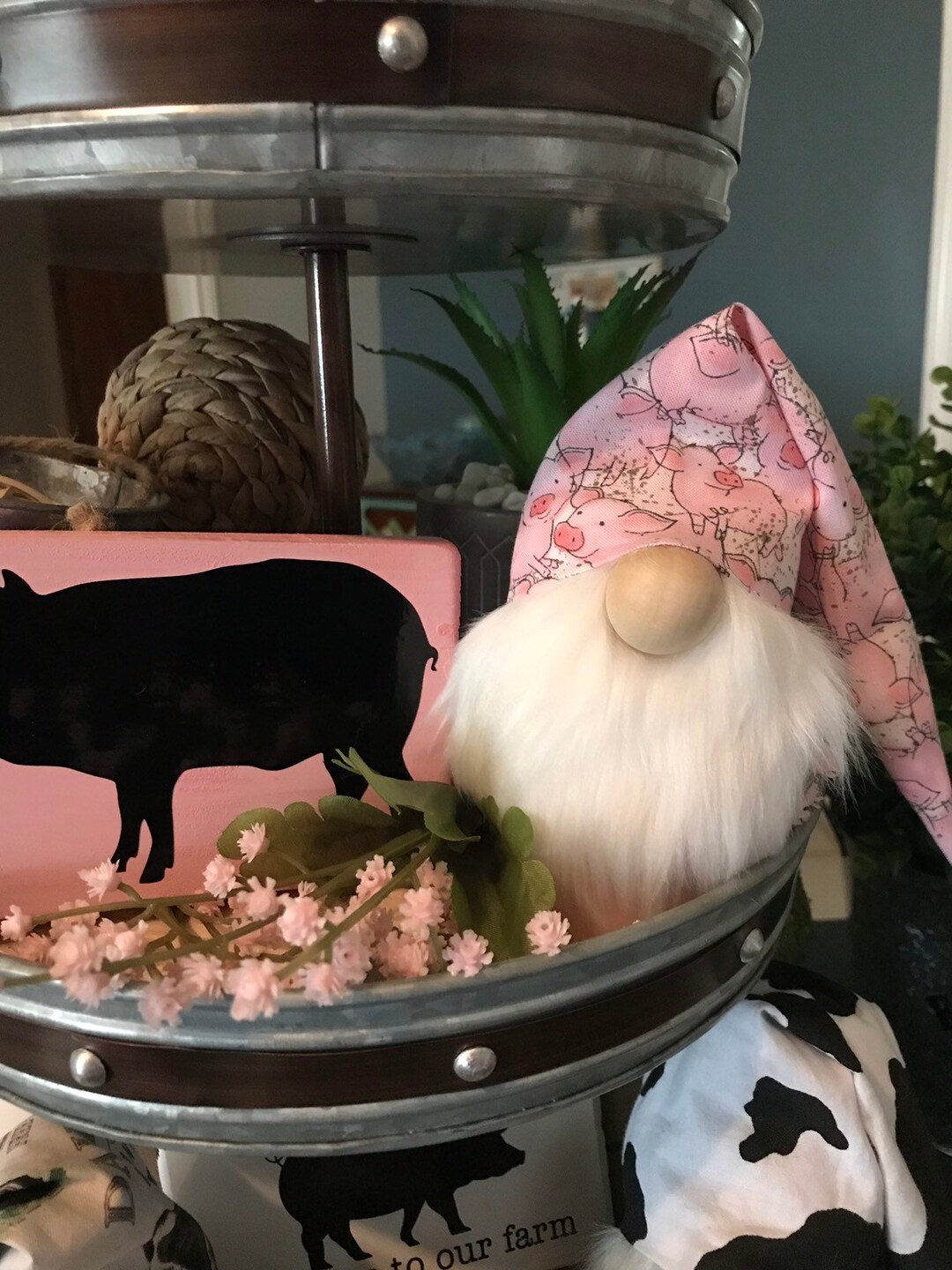 Brand New! Farmhouse Gnome, Tomte, Nisse, Scandinavian Gnome, Pig Gnome ...