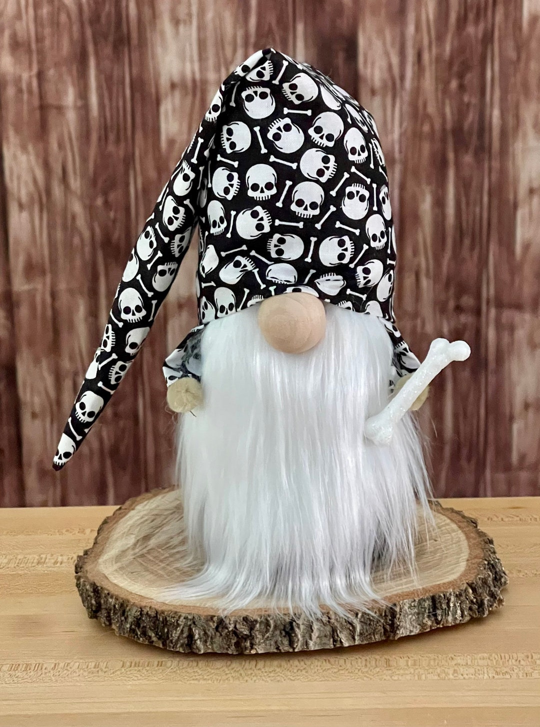 Skull Halloween Gnome: Plaid Autumn Tiered Tray Decor - Etsy