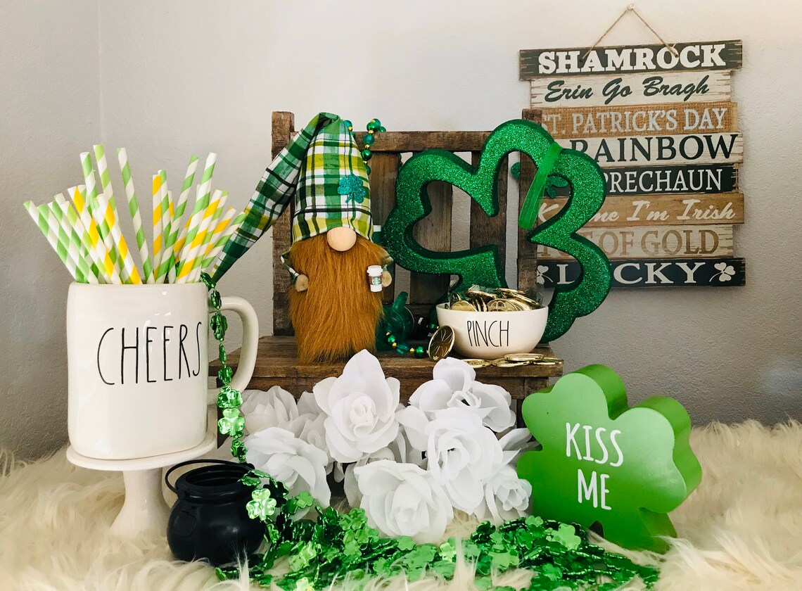 St. Patricks Day Gnome, Tomte, Nisse, Good Luck Gnome, Home Decor ...
