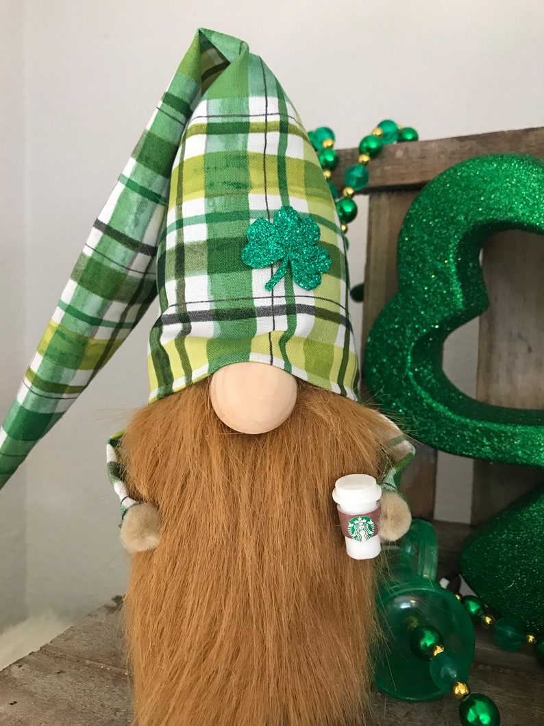 St. Patricks day gnome tomte nisse good luck gnome home | Etsy