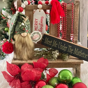 Winter Gnome, Christmas Gnome, Mistletoe Gnome, Tomte, Nisse, Mistletoe ...