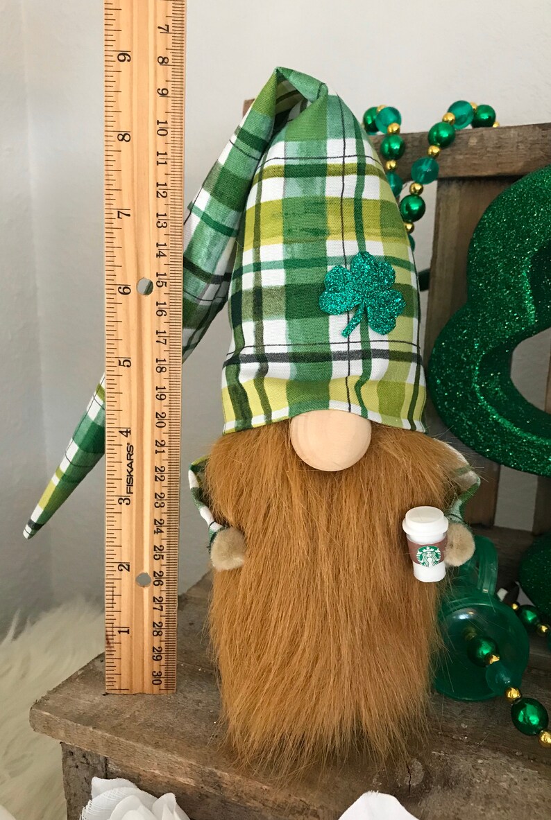 St. Patricks day gnome tomte nisse good luck gnome home | Etsy