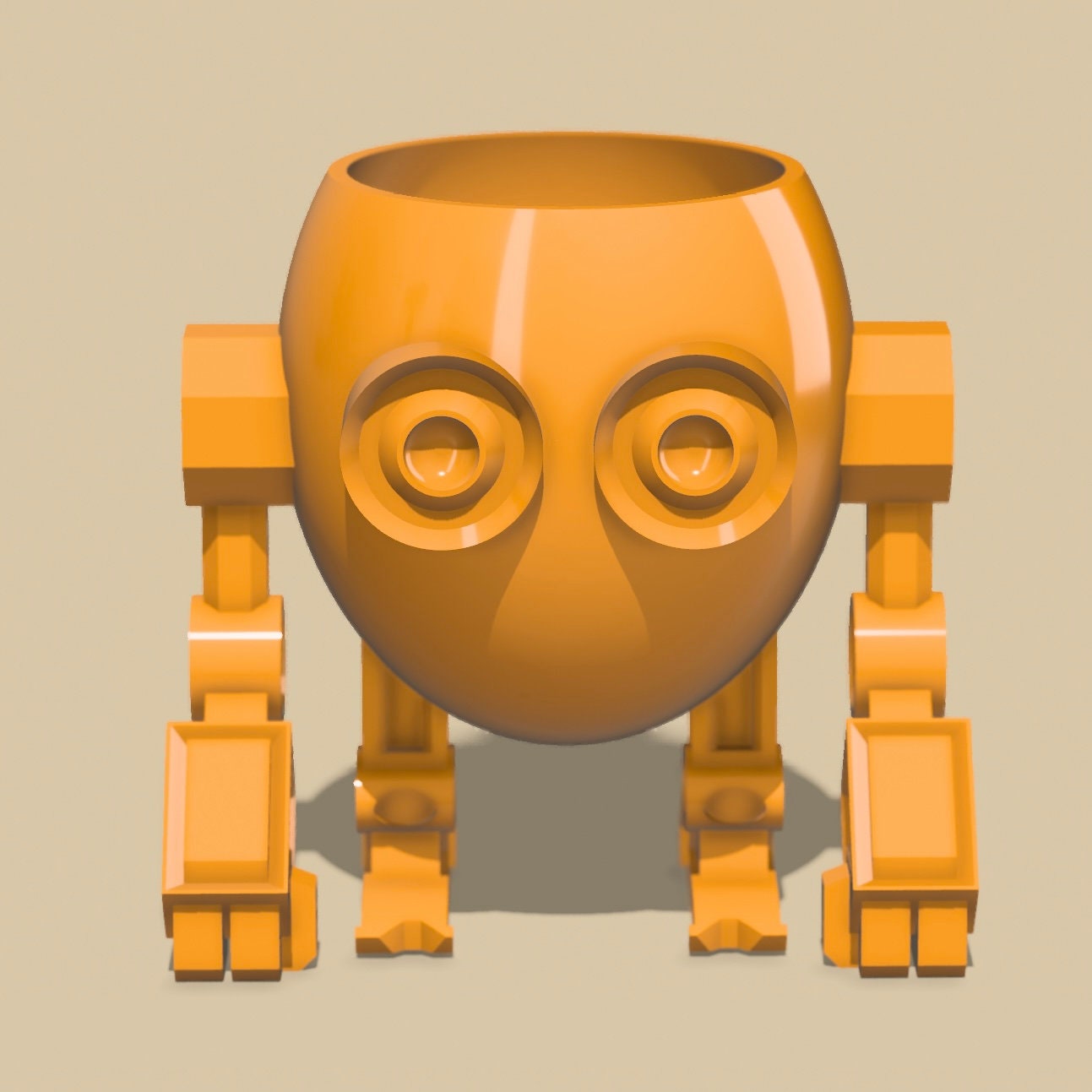 Robot Pencil Holder | Flower Pot Planter | Organizer | STL | 3D Print ...