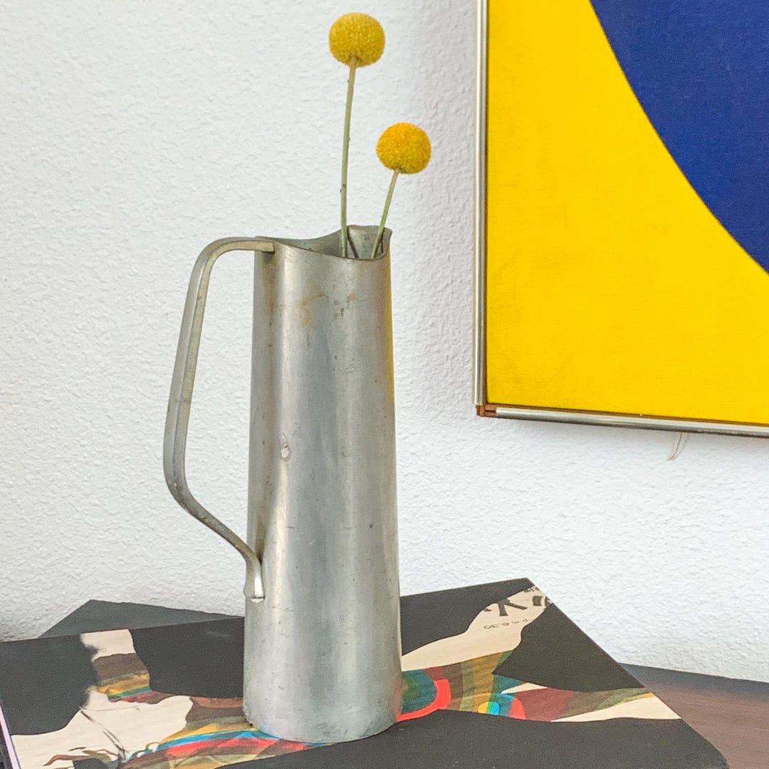 Vintage Norwegian Pewter Pitcher Jug | Mid-century Modern Scandinavian ...