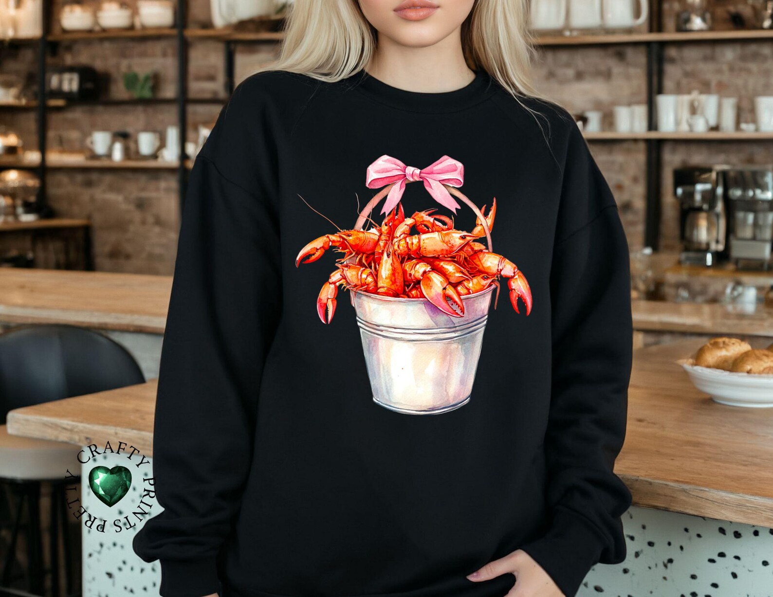Coquette Crawfish Bucket PNG - Pink Gingham With Bow | Southern Cajun ...