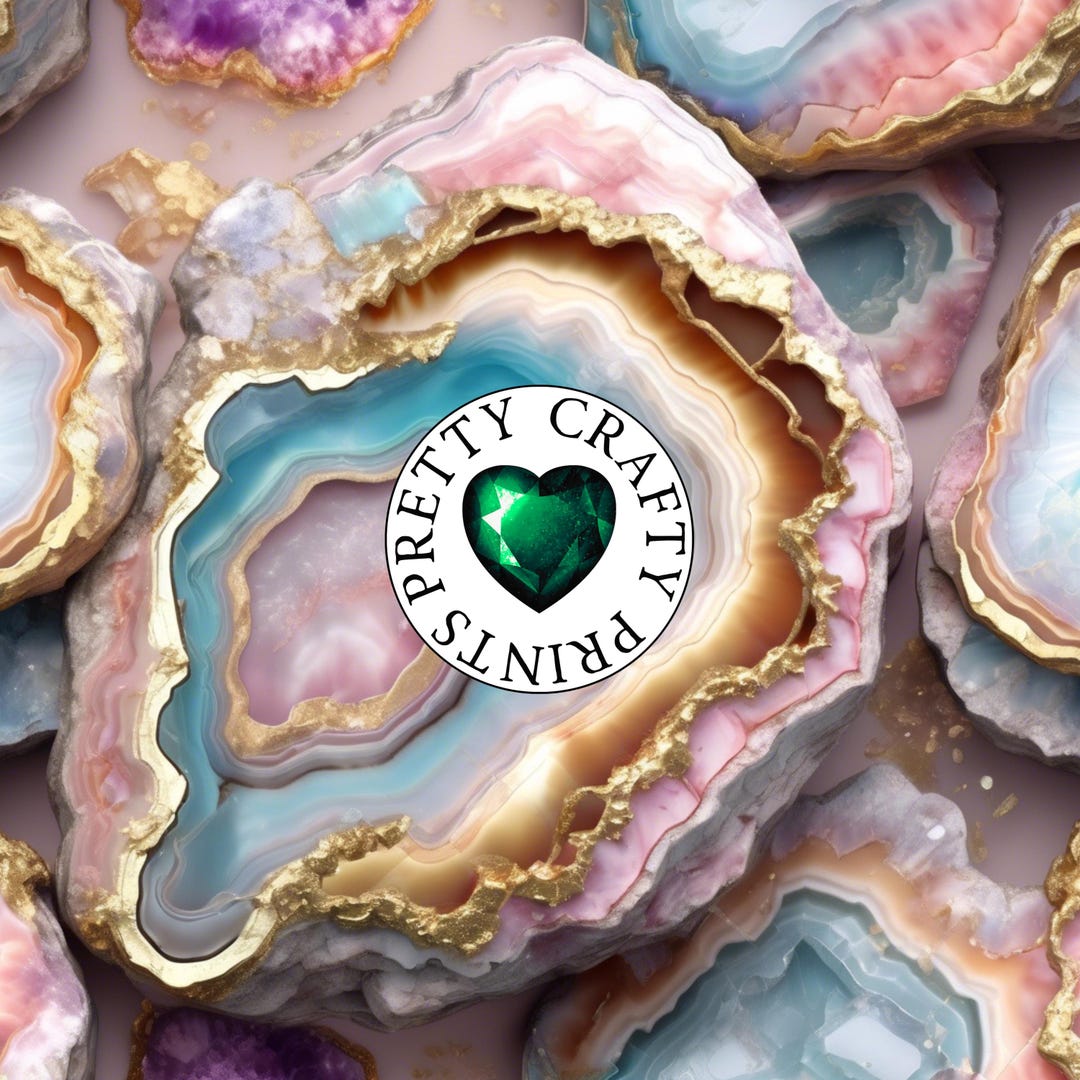 PASTEL GEODE | Adhesive Vinyl for Resin Tumblers | Premium Quality ...