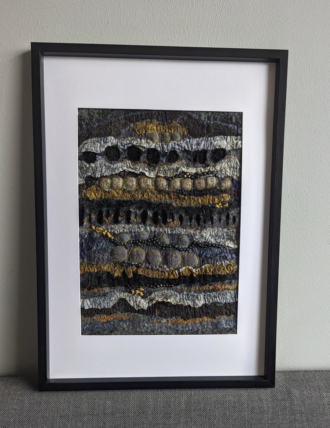 Wool Wall Art, Abstract Wall Art, Wool Painting, Felt Wall Decor, Home ...