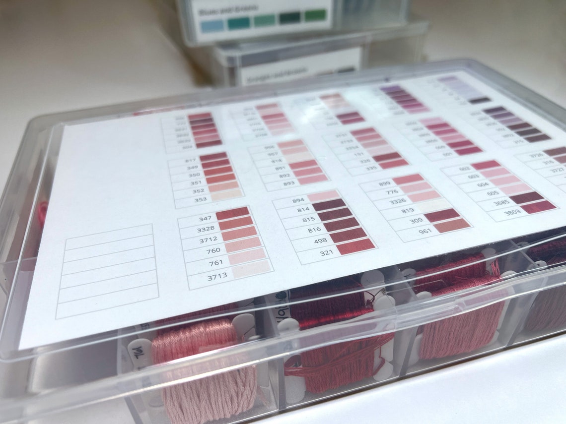 Printable DMC Box Chart (PDF Download) - Etsy