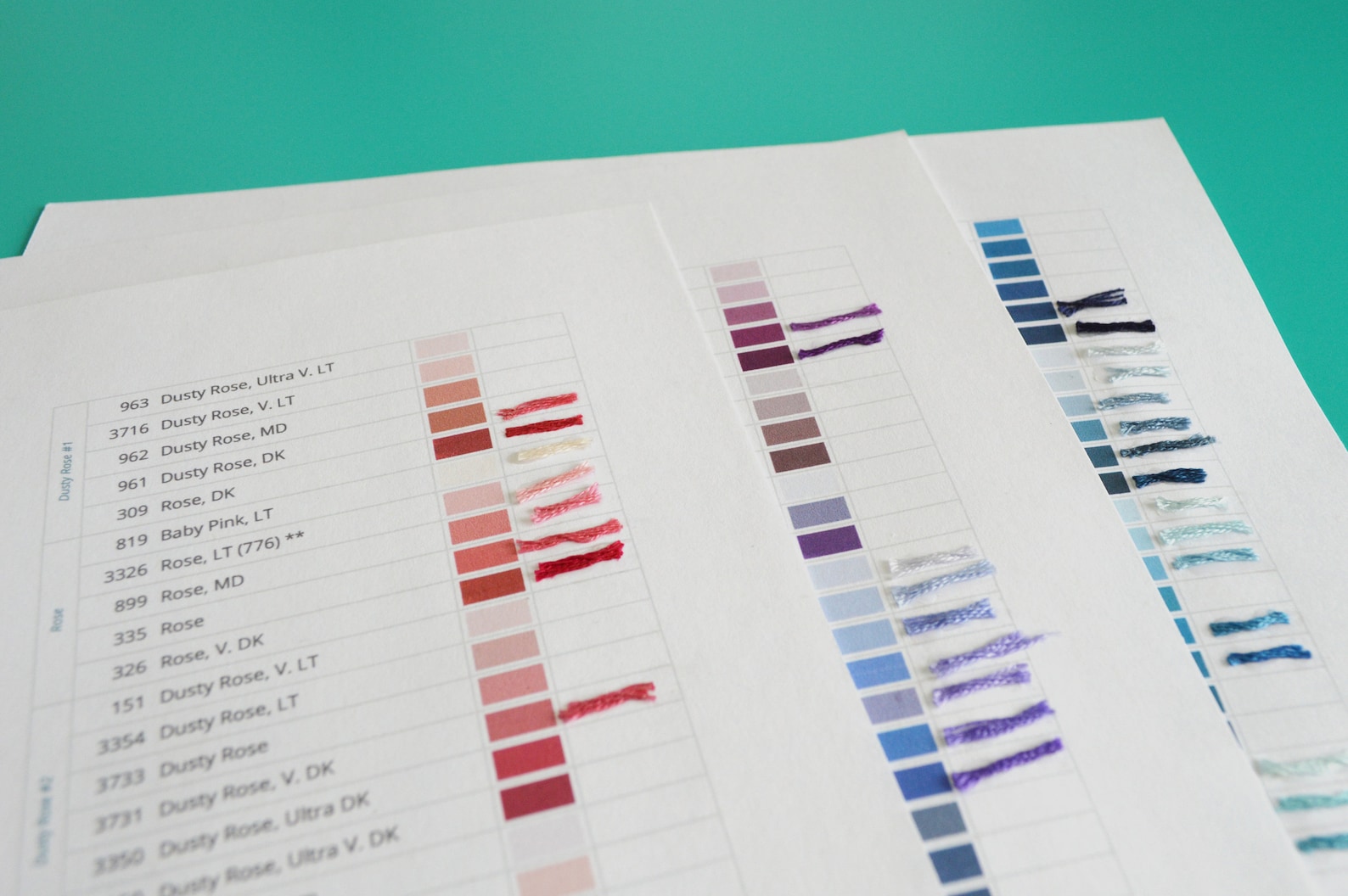 Printable DMC Color Chart (PDF Download) - Etsy