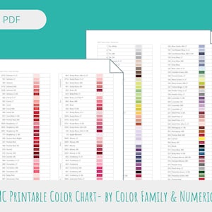 Printable DMC Color Chart PDF Download - Etsy