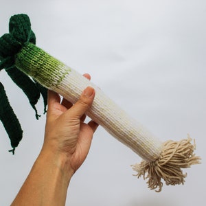 Knitted Leek - Gift for Toddler - Baby Photo Prop Soft Toy Play Food ...
