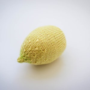 Soft Toy Lemon Gift for Foodie - Knitted Fruits Waldorf Toy Yellow ...