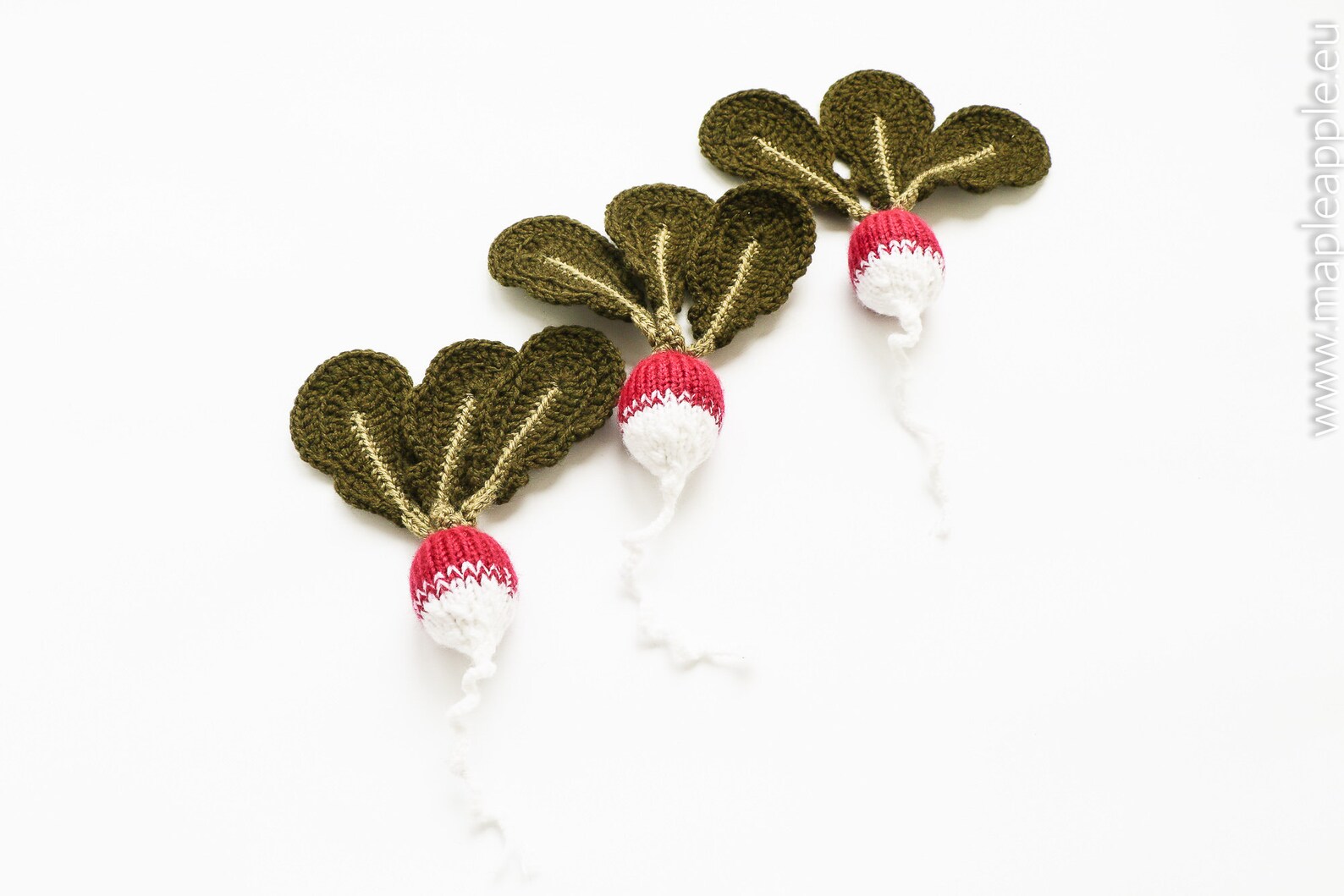 Pretend play radish set for play kitchen Waldorf toy knitted | Etsy