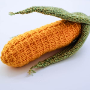 Soft Toy Corn - Pretend Play Vegetables Waldorf Shopping Game - Knitted ...