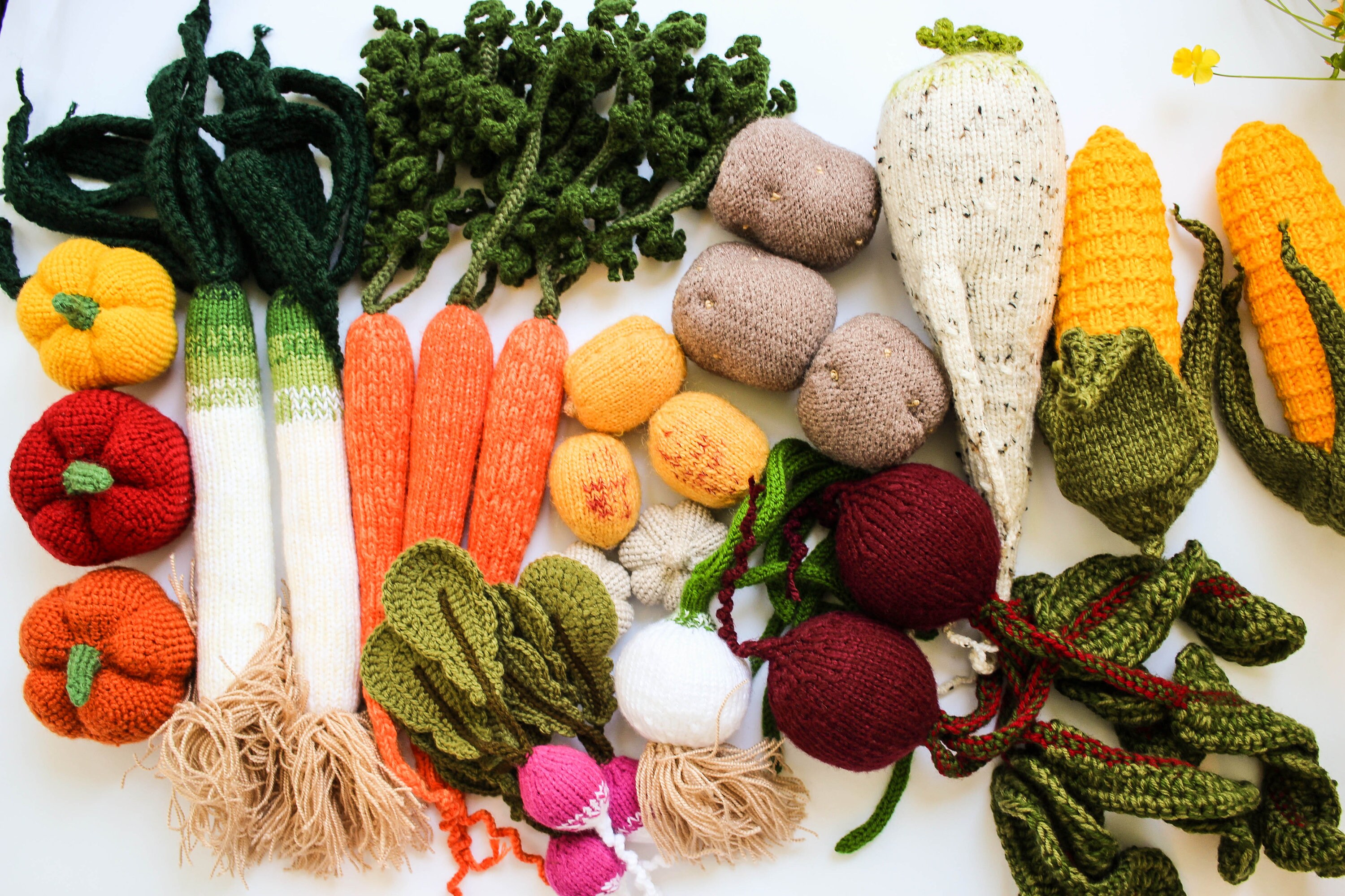 Knitted Leek - Gift for Toddler - Baby Photo Prop Soft Toy Play Food ...