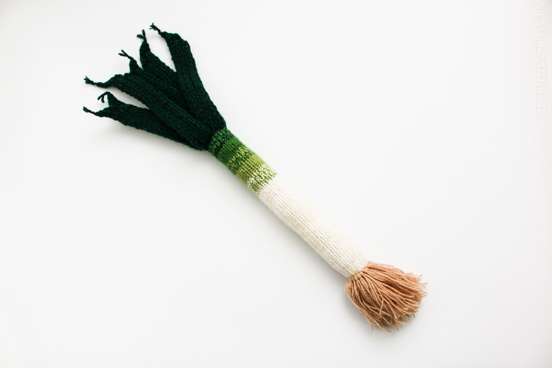 Knitted Leek - Gift for Toddler - Baby Photo Prop Soft Toy Play Food ...