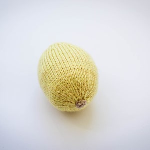 Soft Toy Lemon Gift for Foodie - Knitted Fruits Waldorf Toy Yellow ...