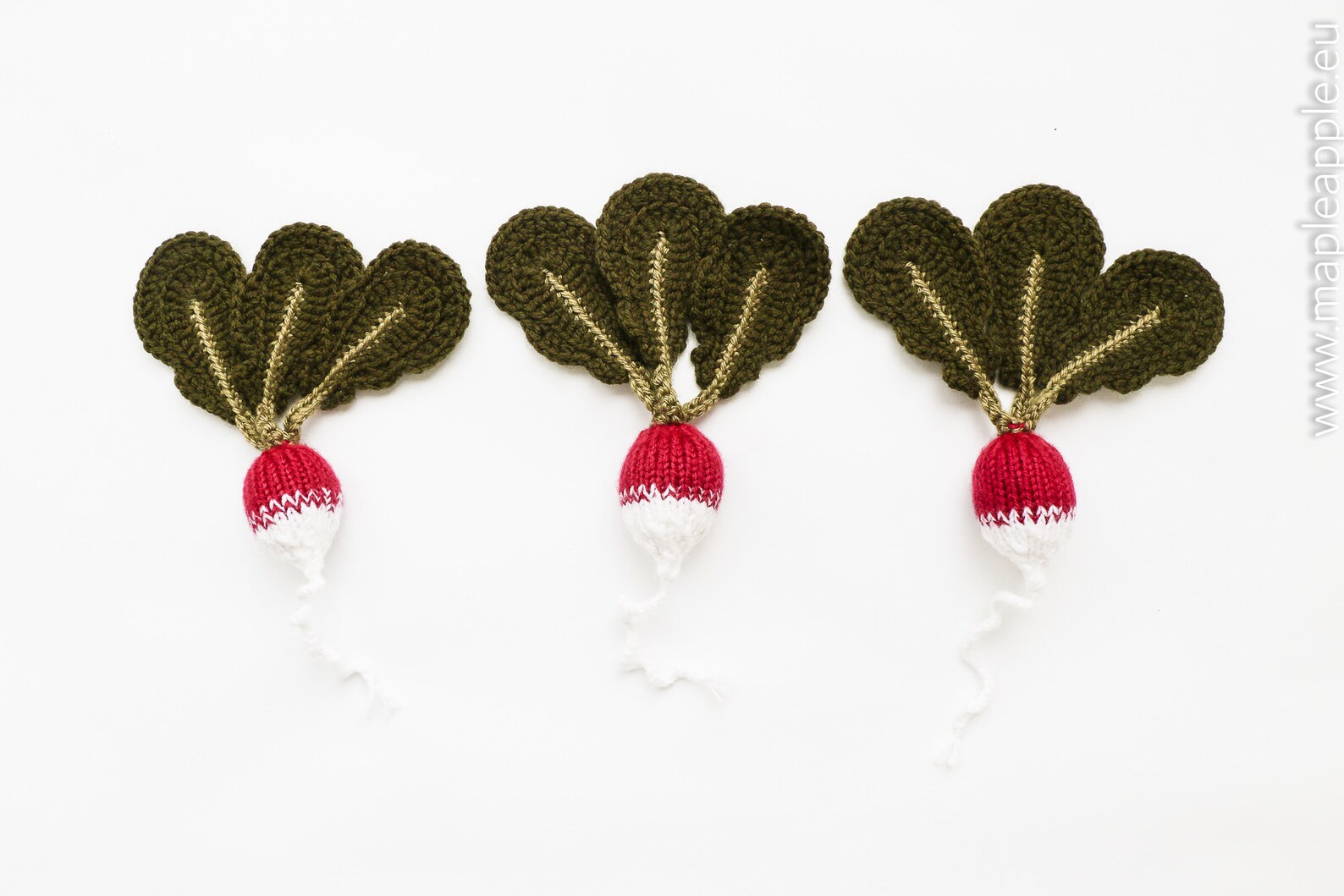 Pretend play radish set for play kitchen Waldorf toy knitted | Etsy