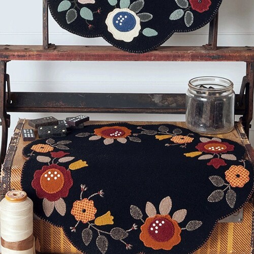 Flowers Table Mat Wool Applique Pattern Applique Patterns - Etsy
