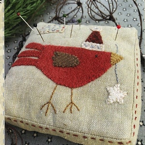 Red Bird Pincushion Quick and Easy Pattern Winter Season - Etsy