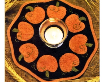 Pumpkin Table Mat: Wool Applique Fall Pattern (PRI 164) - Etsy