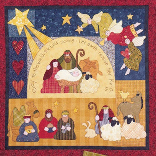 Nativity Christmas Pattern Applique Patterns Nativity | Etsy
