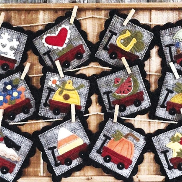 Wool Applique Month Pattern - Etsy