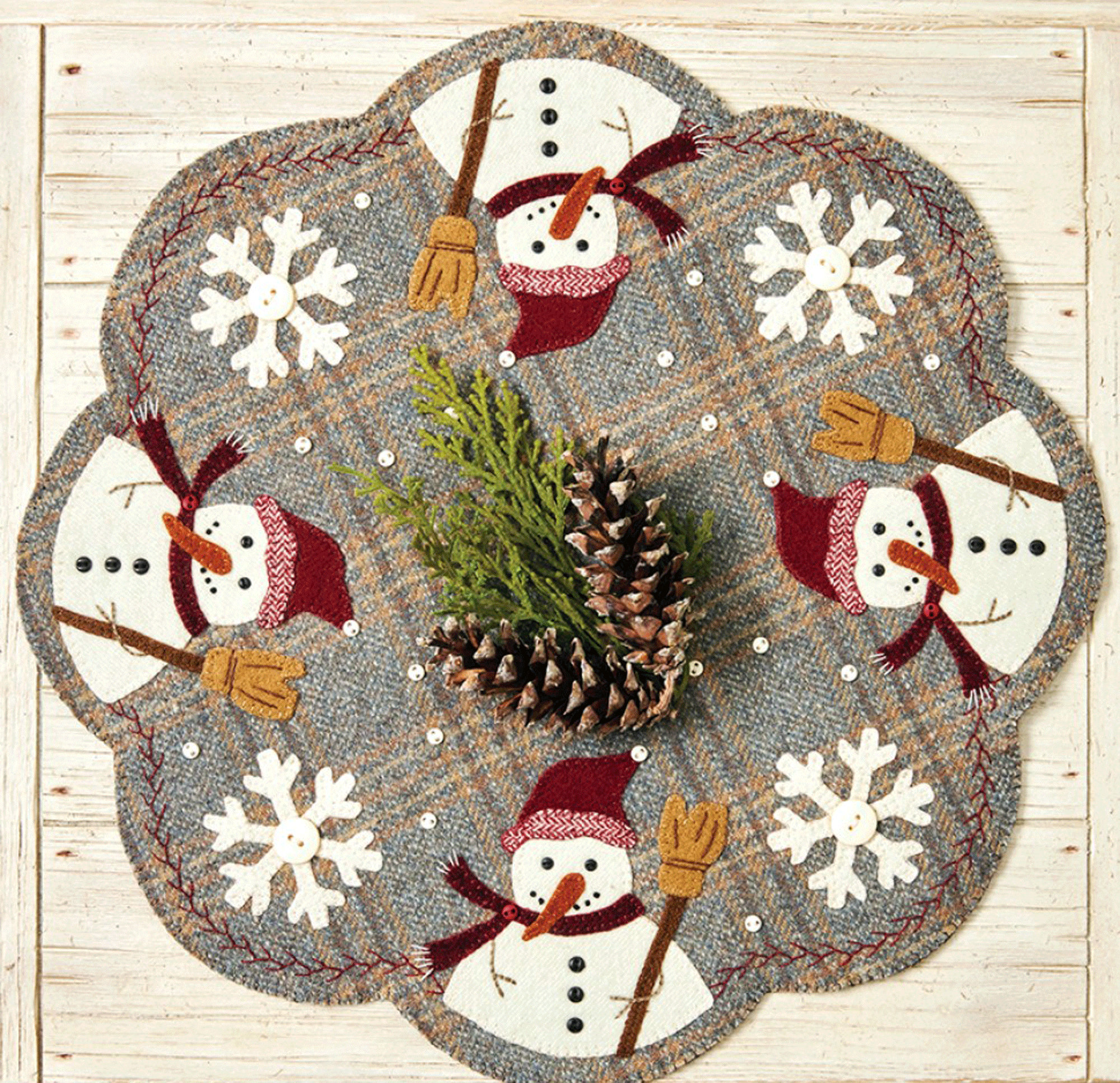 Snowman Applique Pattern Wool Applique Patterns Snowman | Etsy Canada