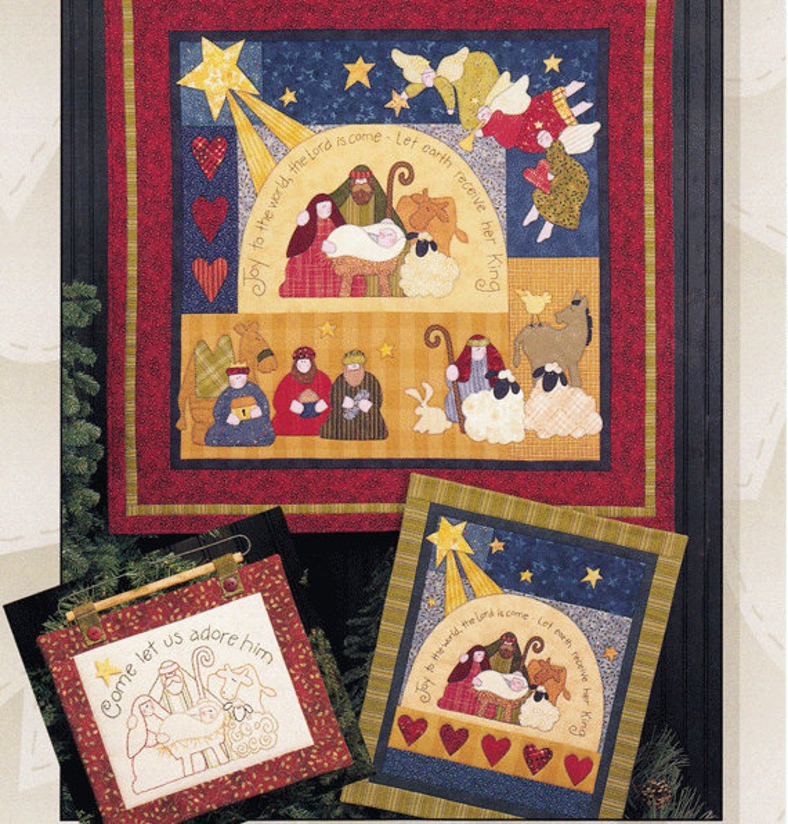 Nativity Christmas Pattern Applique Patterns Nativity Joy to the World ...
