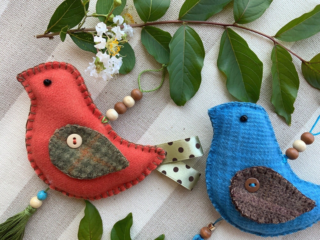 Birds Wool Pattern SU 125 - Wool Snippets Hanging Bird - Etsy