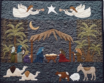 Nativity Christmas Pattern Applique Patterns Nativity - Etsy