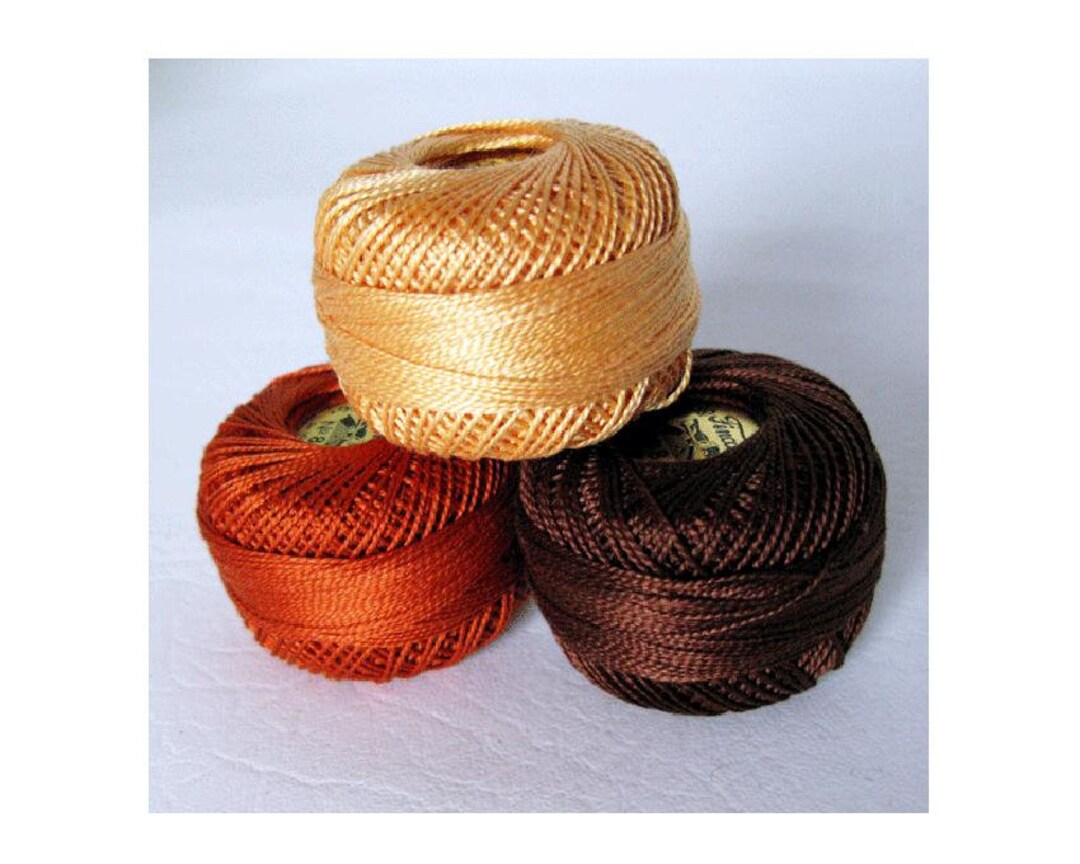 Perle Cotton Thread Set: Size 8 Finca, 3 Colors (autumn Breeze 15) - Etsy