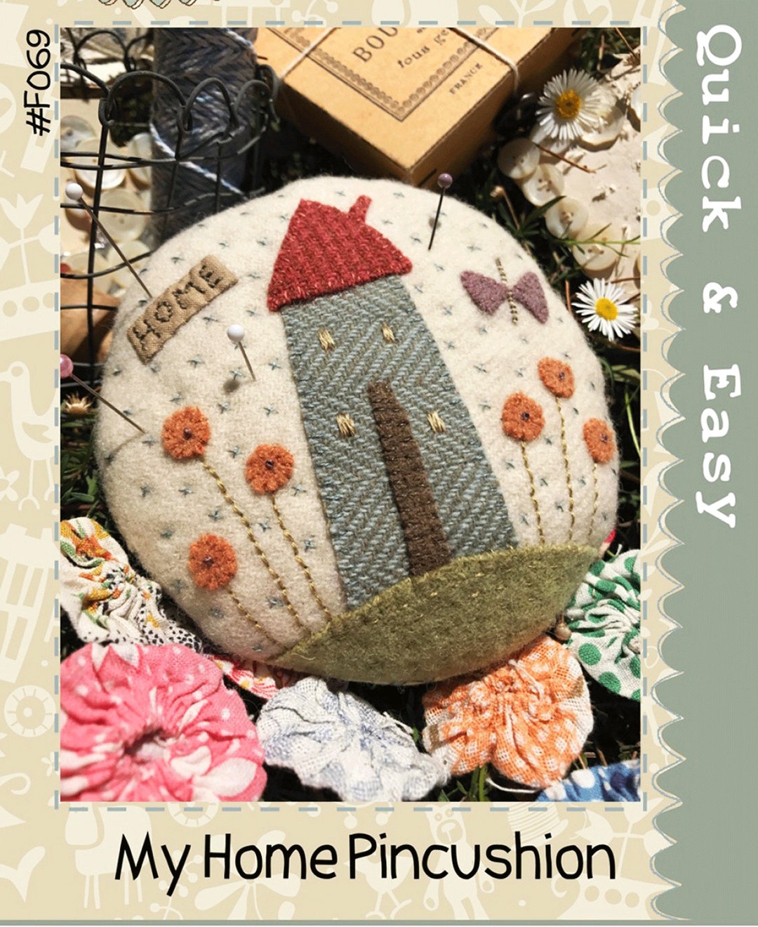My Home Pincushion Pattern - Wool Applique Patterns - HAPF 069 - Etsy