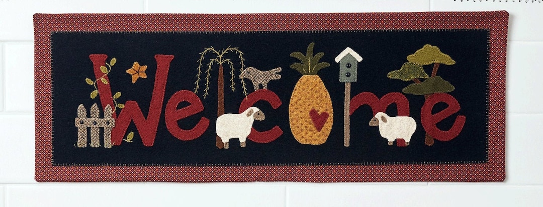 Wool Applique Patterns - Welcome Wool Applique Design for June BMB 1930 ...