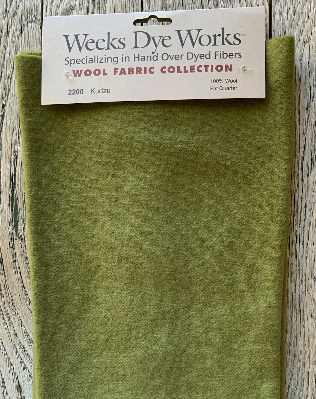 Weeks Dye Works Felted Wool Fabric Hand Dyed 100% Wool Fabric in Kudzu ...