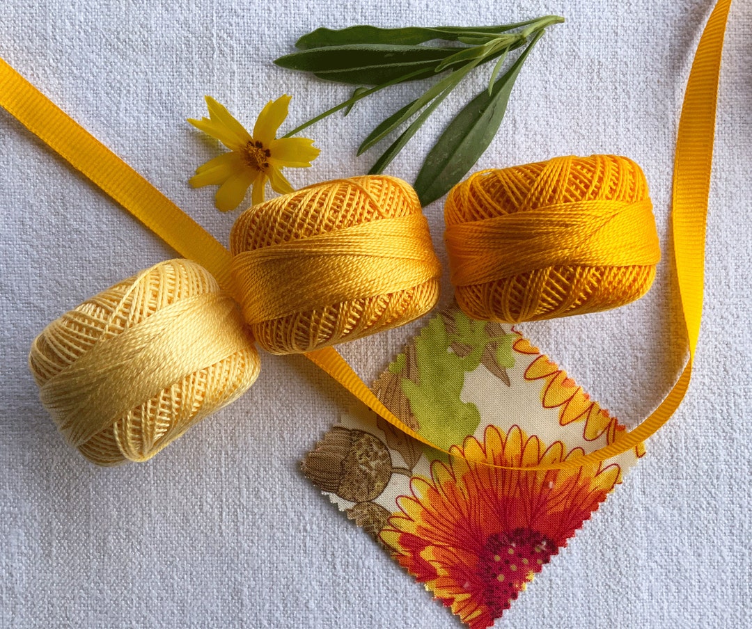 Size 8 Finca Pearl Cotton Thread Set of 3 (canary Island 38) - Etsy