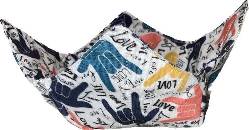 ASL Sign Language I Love You Microwave Bowl Cozy - Etsy