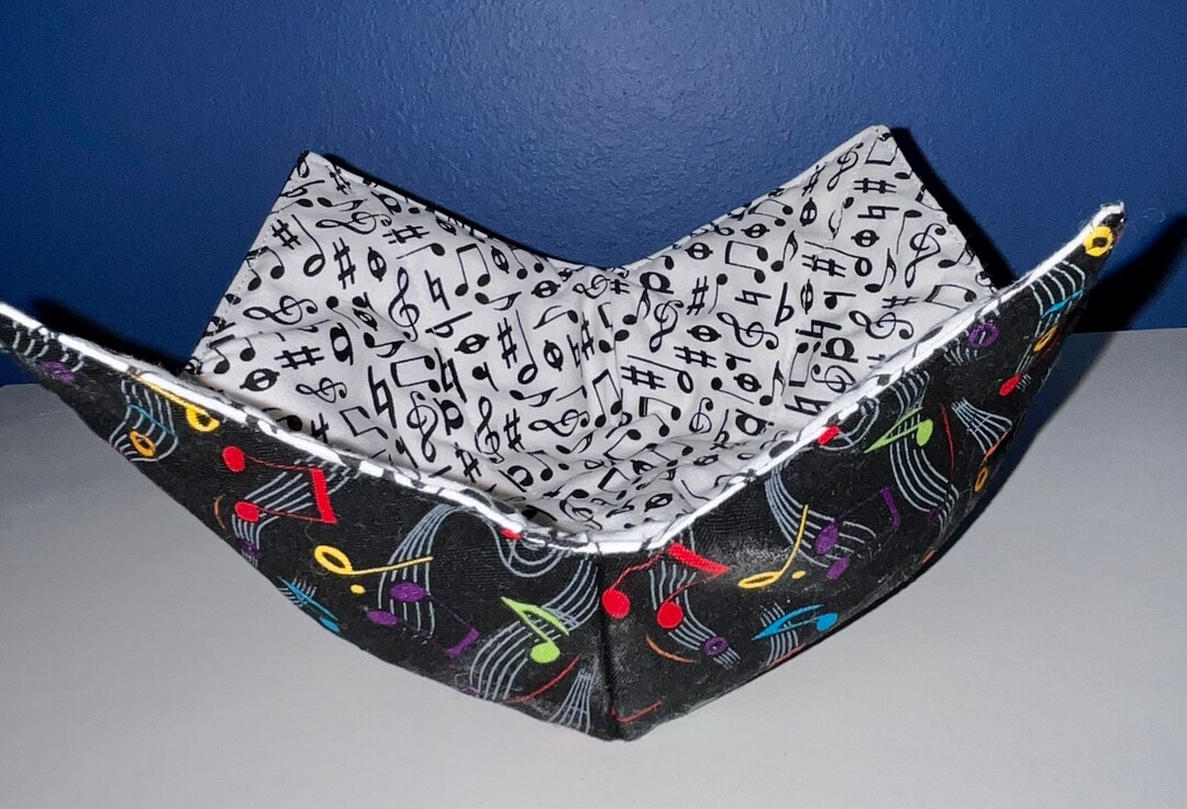Microwave Bowl Cozy- Musical Notes - Etsy