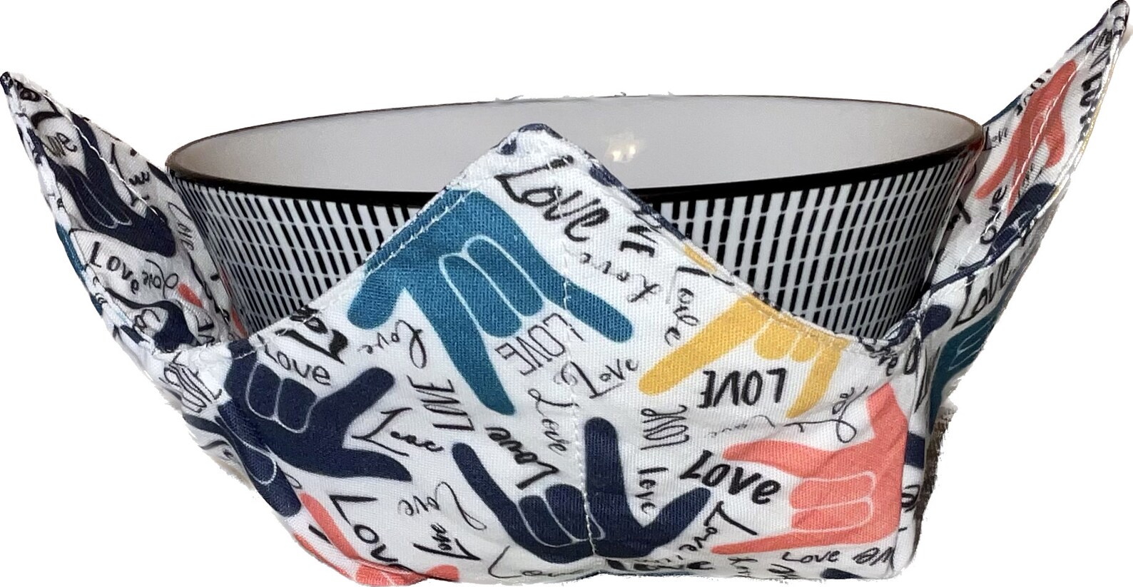 ASL Sign Language I Love You Microwave Bowl Cozy - Etsy