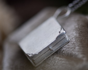Silver Book Locket - Etsy