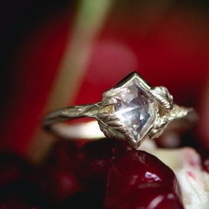 Twig and Leaves Shield Cut Diamond Kite Diamond Leaf - Etsy