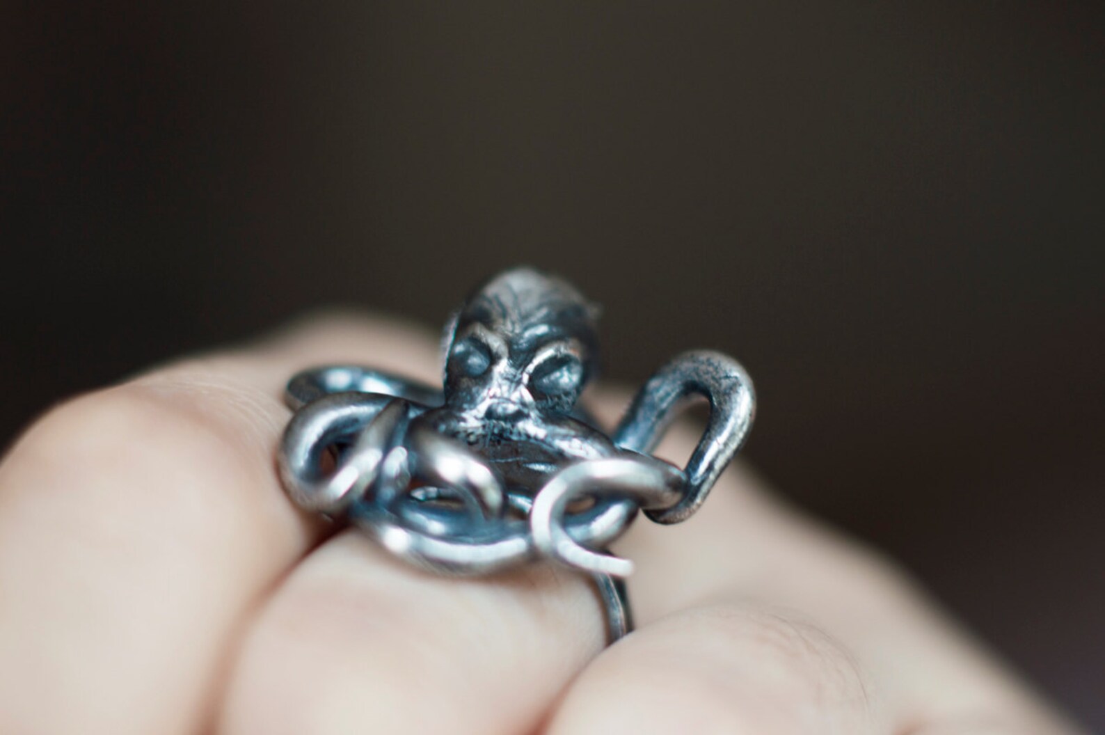 Octopus Ring Handmade Sterling Silver Ring Adjustable Ring - Etsy
