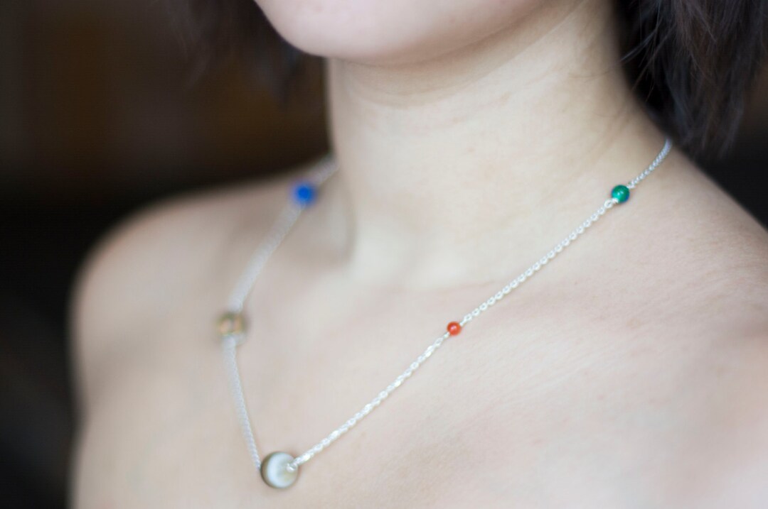 Solar System Necklace - Stone Bead Planets - Etsy