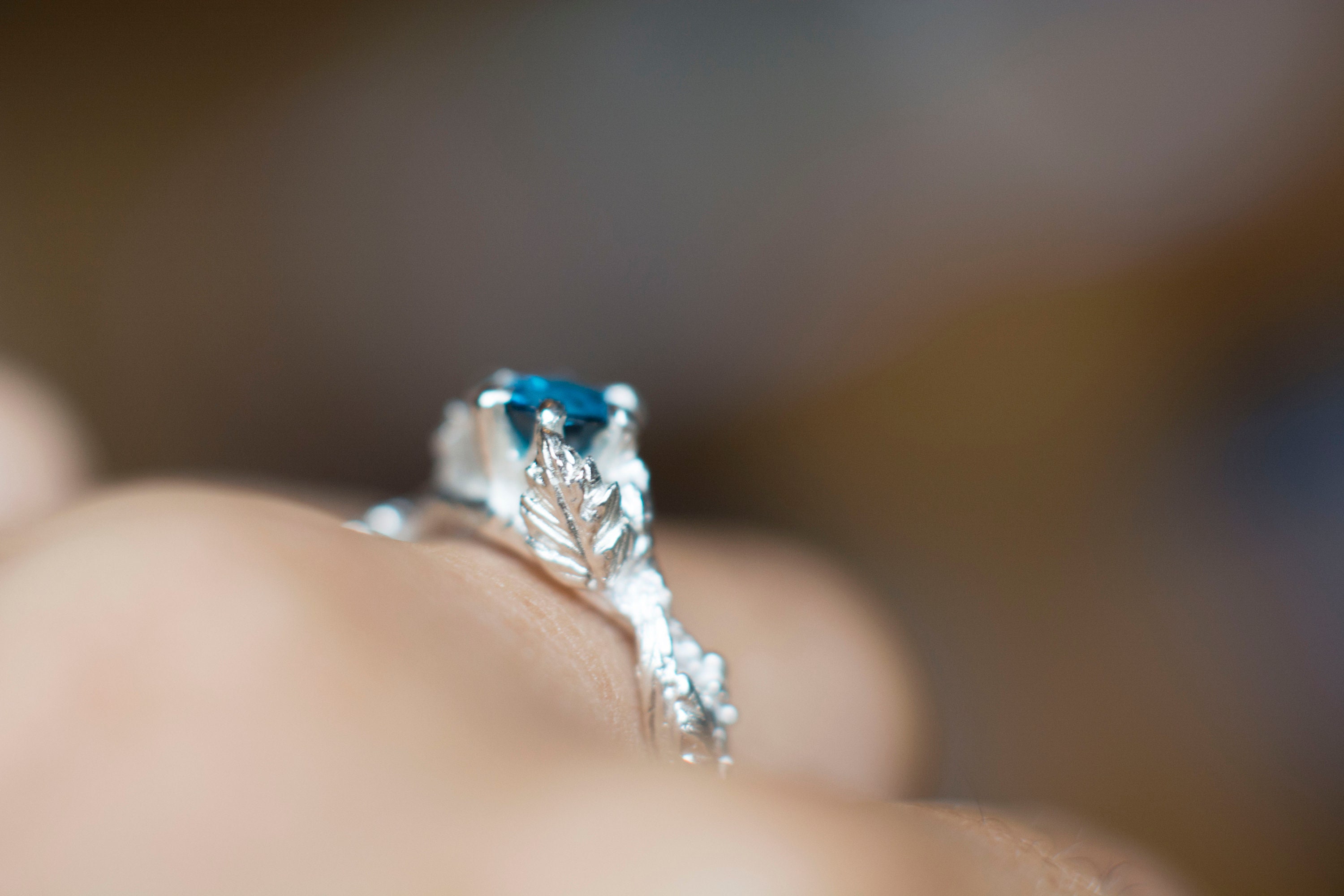 Custom Ring in Sterling Silver Swirly Elvish Engagement Ring | Etsy