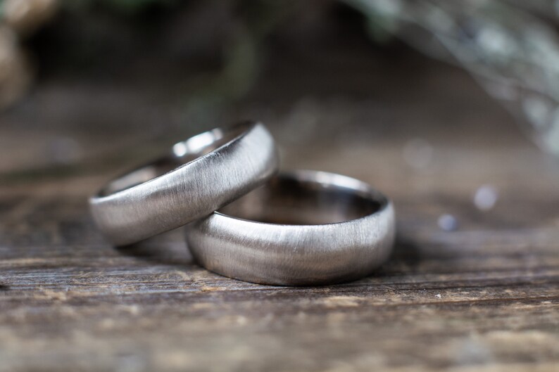 Gold Wedding Band Ring Wedding Ring Satin Matte Finish | Etsy