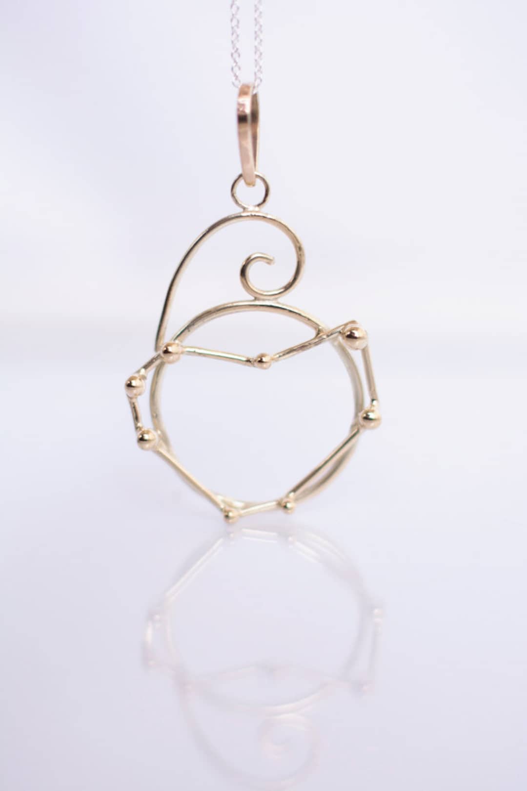 Gold Zodiac Constellation Pendant ~ Yellow White Rose Gold 14K 585 ...