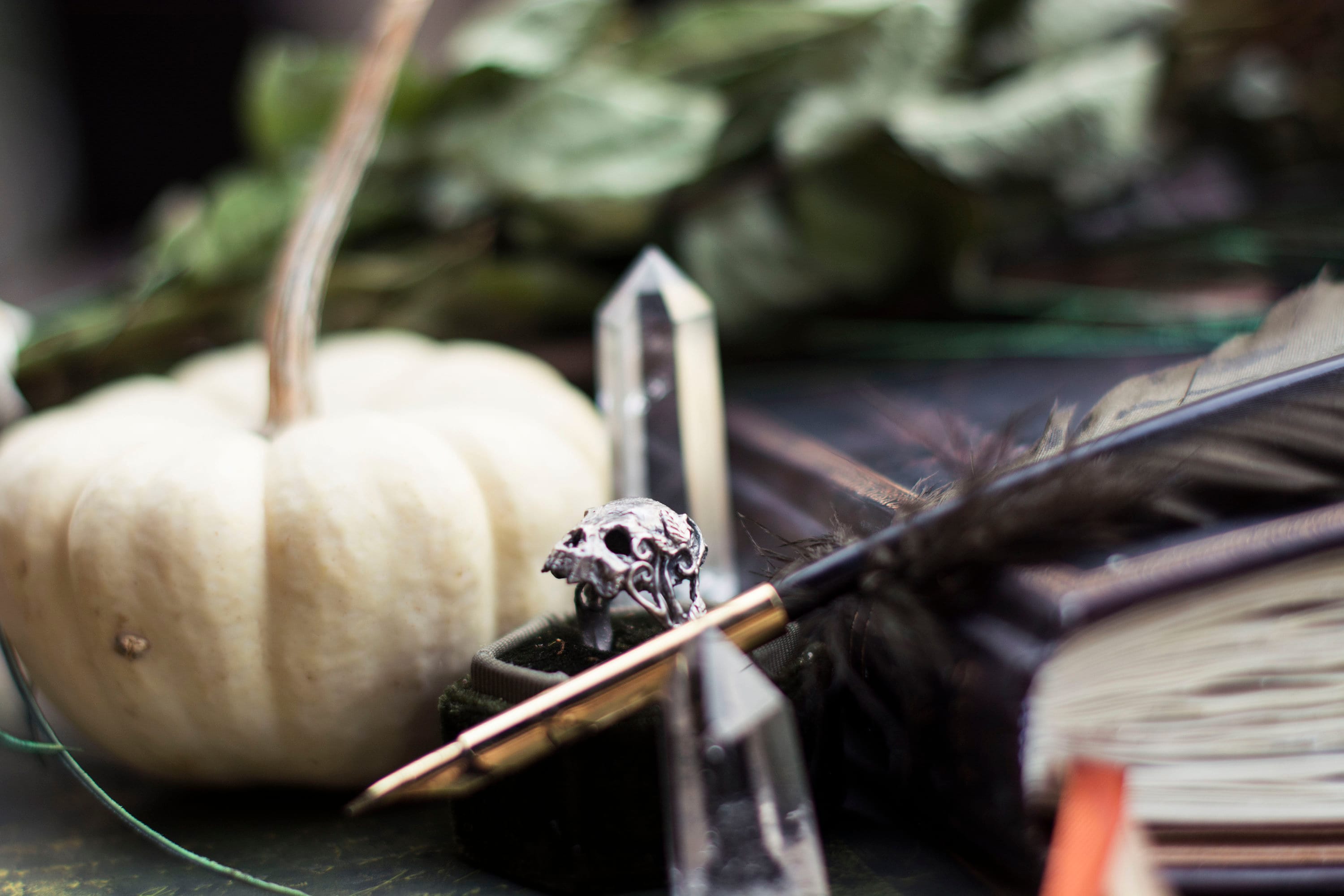 Skull Ring Handmade Skull Ring With Swirly Ring Shank and | Etsy